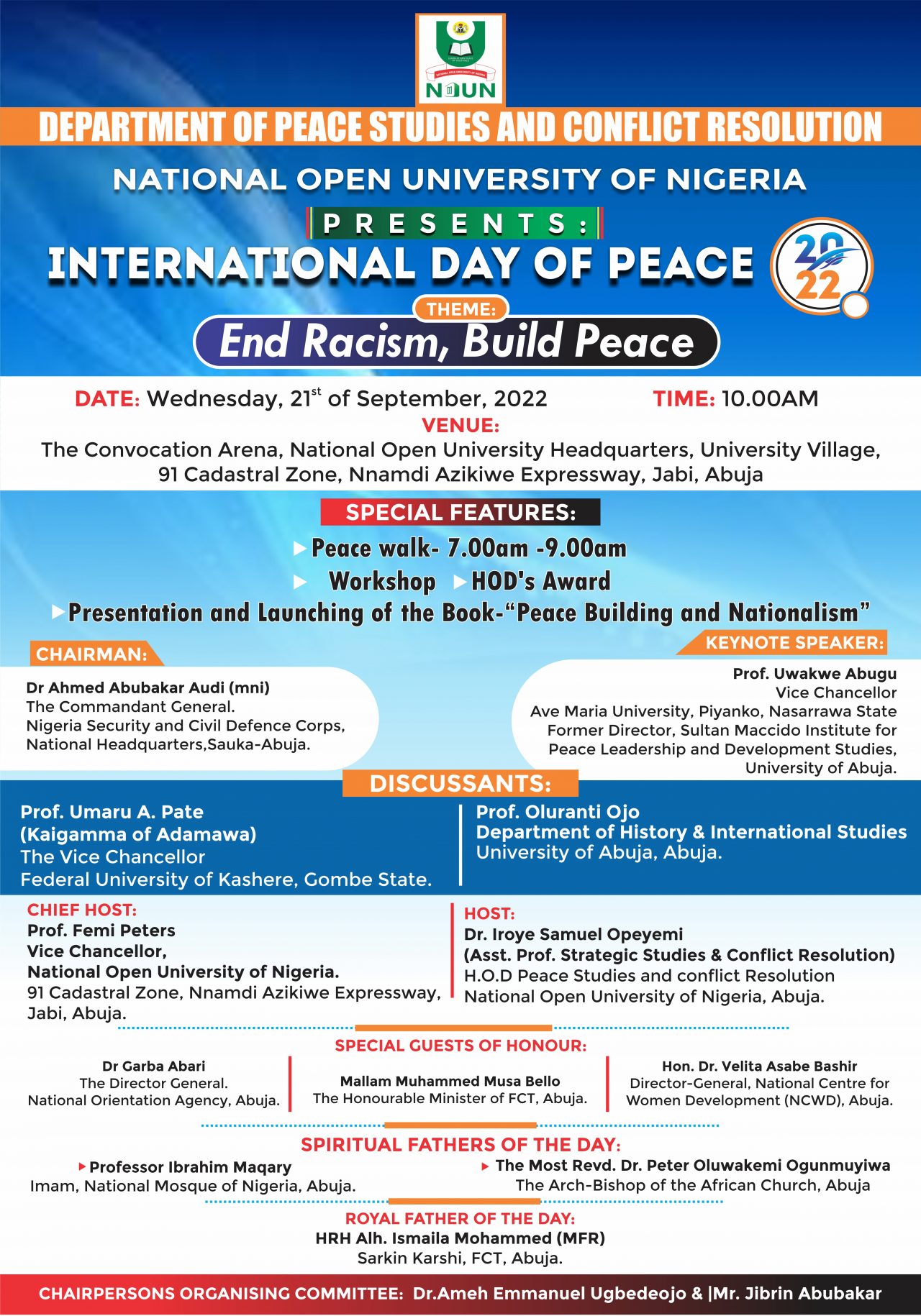 UPCOMING: International Day of Peace, 2022 | NOUN